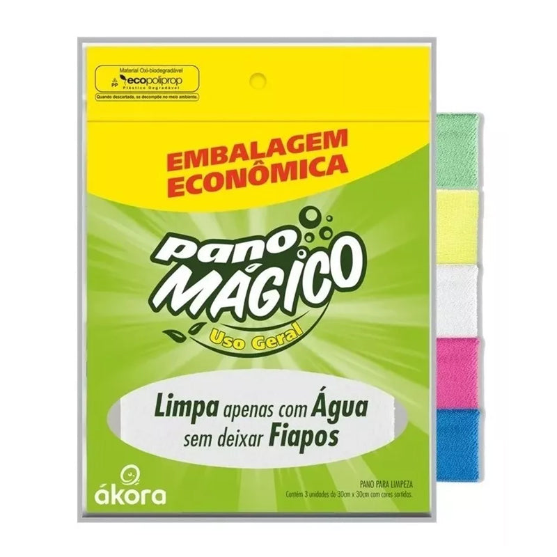 Pano Mágico Uso Geral | Econômica Pacote com 3 Unidades – Loja Organon